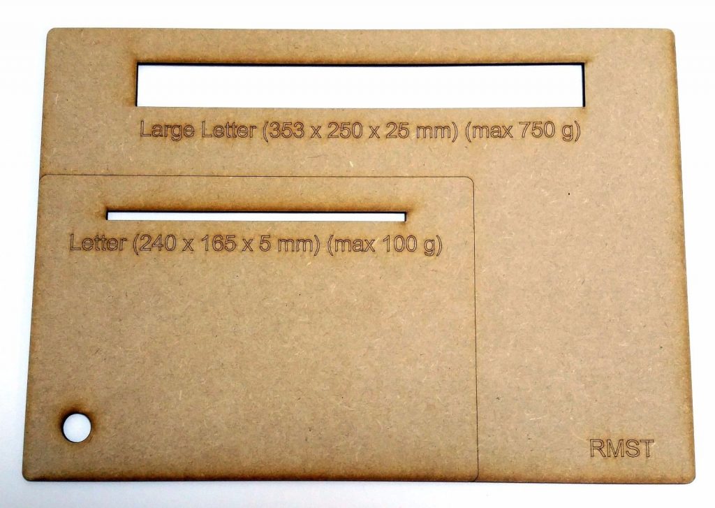Royal Mail Sizing Guide Letters and Large Letters - Lazzylozlasercutter