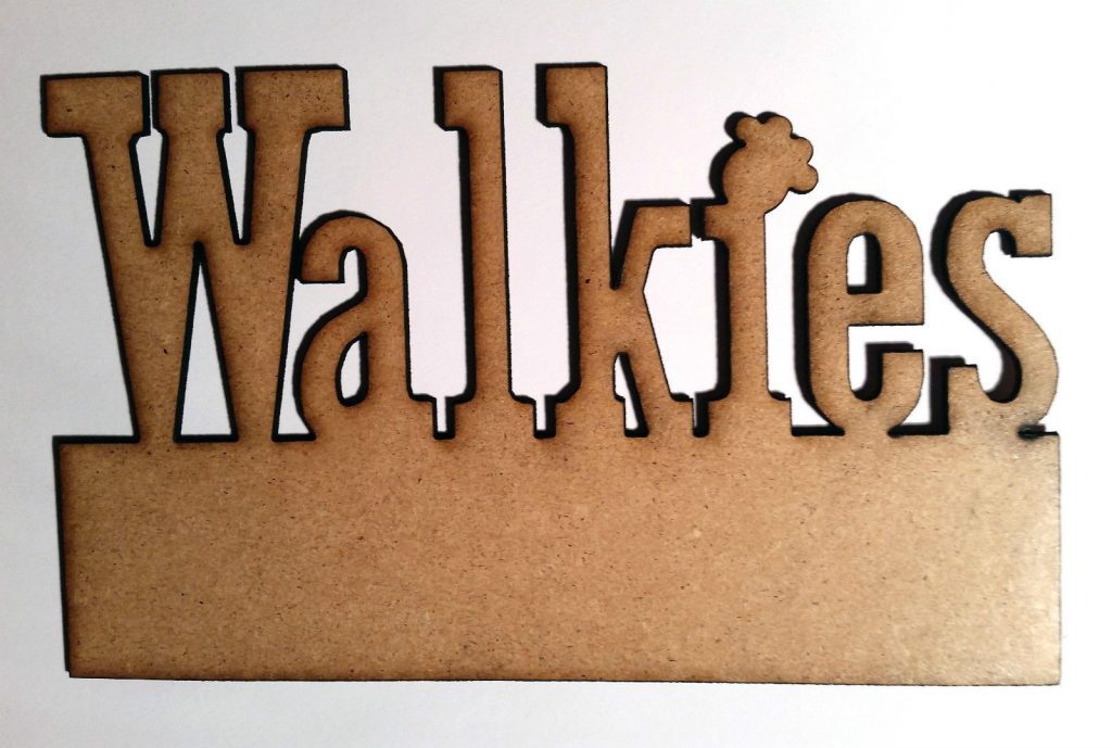 Walkies Sign Key Holder Laser Cut Wooden MDF Craft Blank ...
